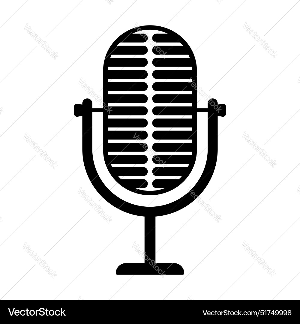 Microphone podcast radio icon symbol Royalty Free Vector