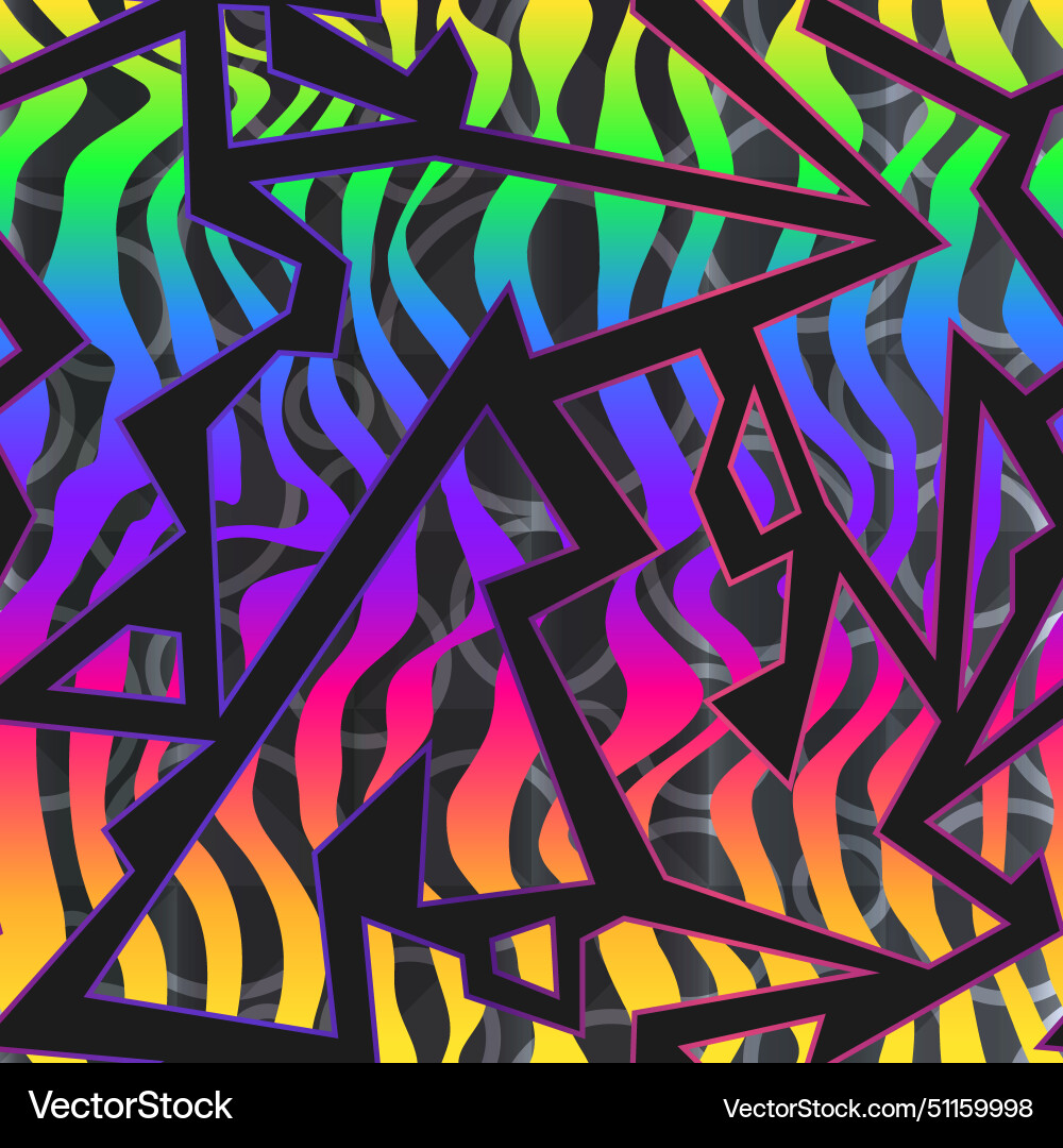 Purple neon lines seamless pattern Royalty Free Vector Image