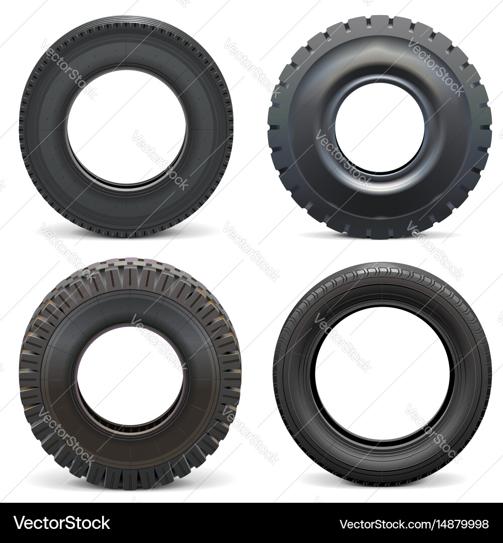 Rubber tires Royalty Free Vector Image - VectorStock