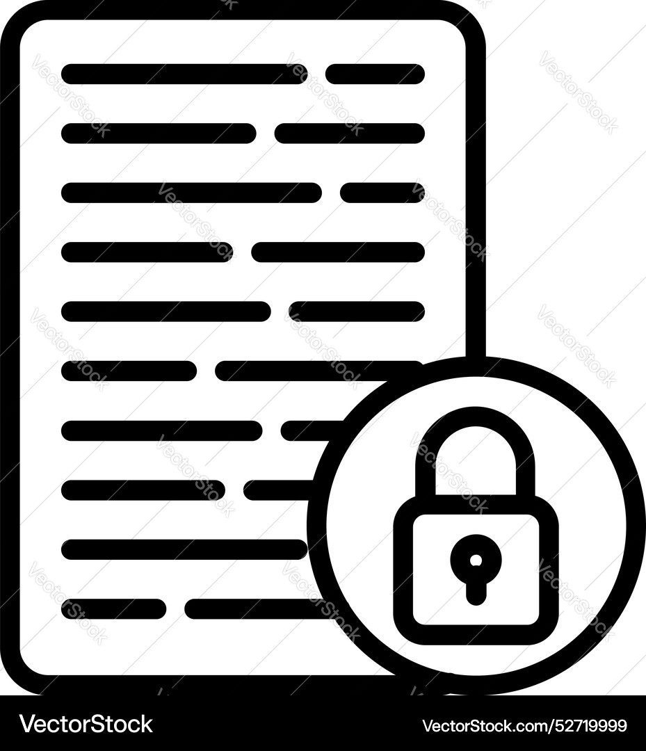 Classified line icon design Royalty Free Vector Image