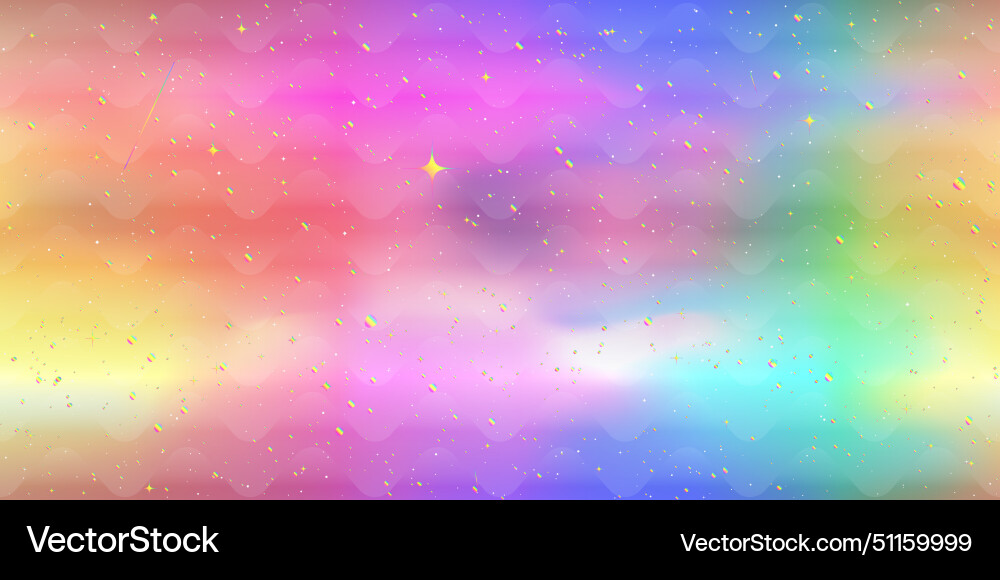 Cosmic Rainbow Sky Pattern Royalty Free Vector Image