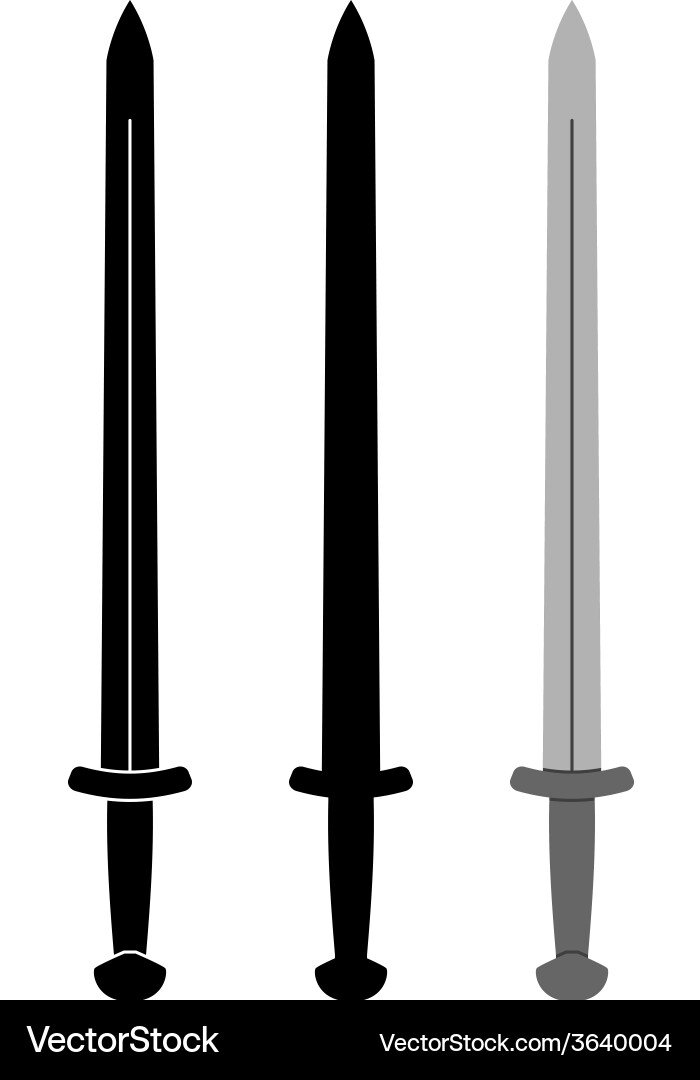 Medieval sword Royalty Free Vector Image - VectorStock