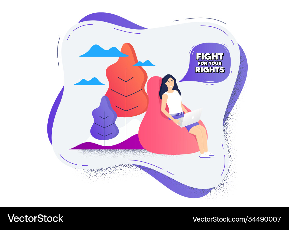 Fight for your rights message demonstration Vector Image