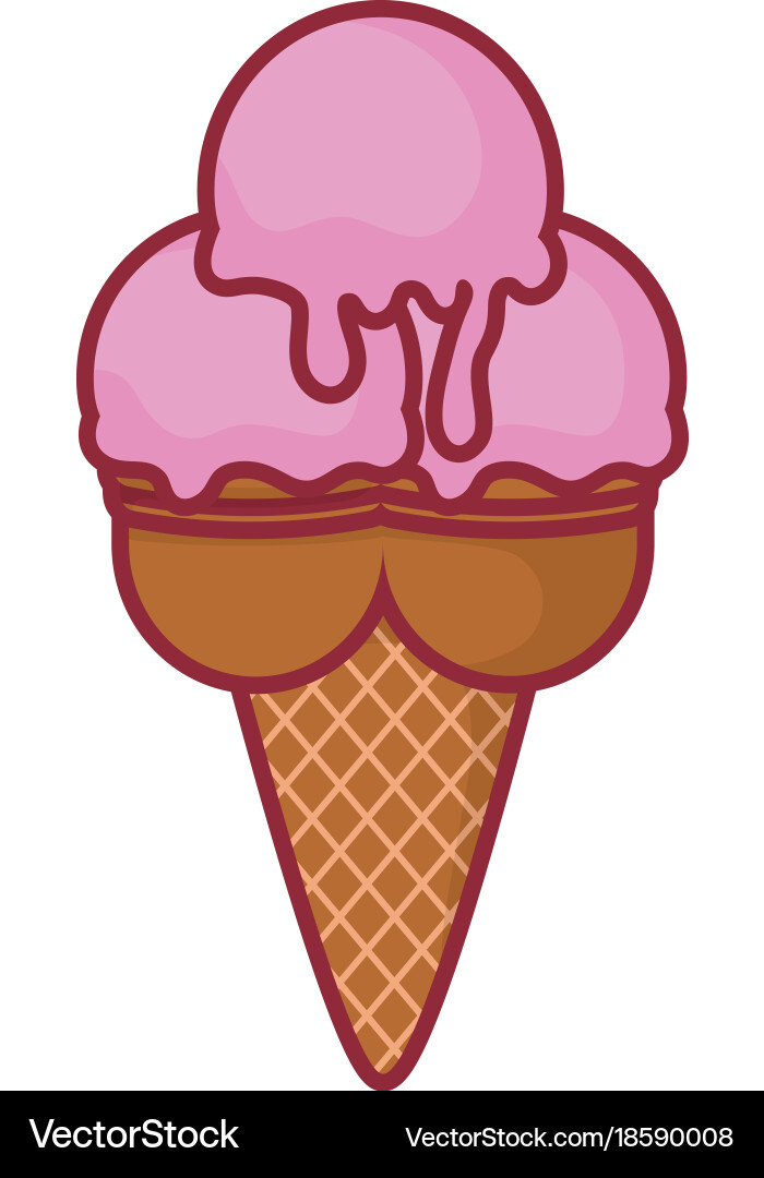Ice cream cone Royalty Free Vector Image - VectorStock