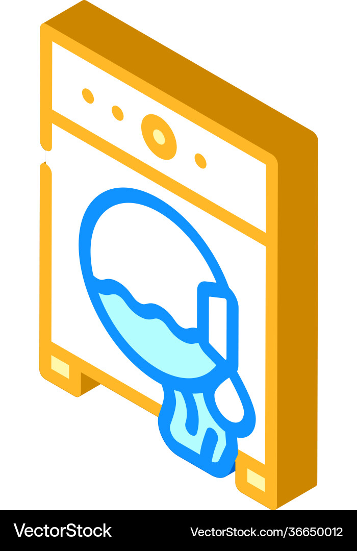 Washing machine repair isometric icon Royalty Free Vector