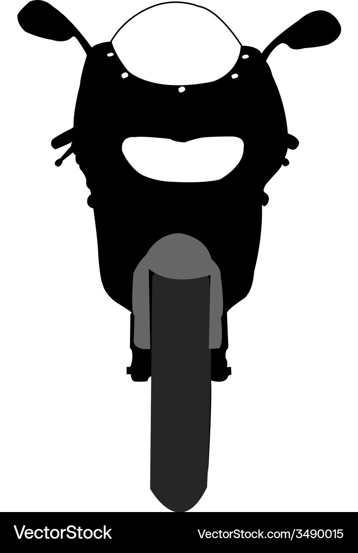 Motorcycle front view Royalty Free Vector Image