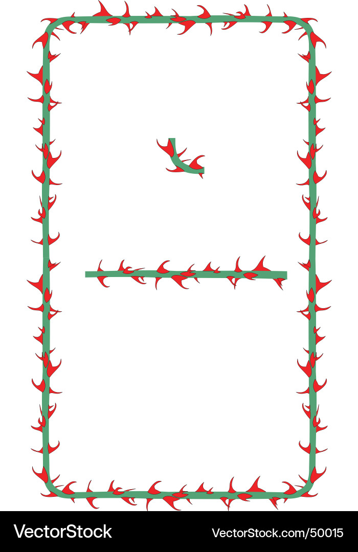 Rose thorns border Royalty Free Vector Image - VectorStock