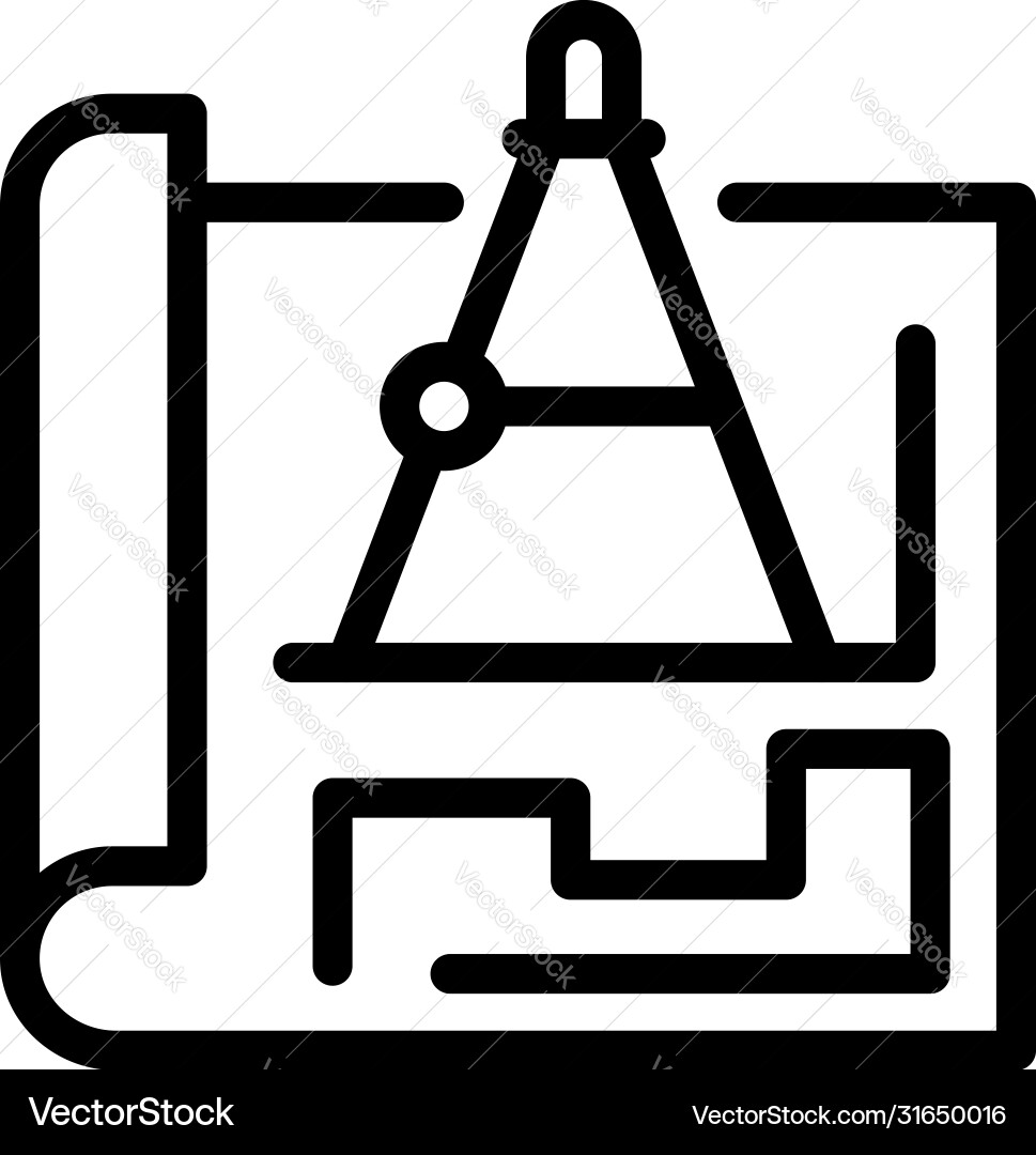 Communications engineer plan icon outline style Vector Image