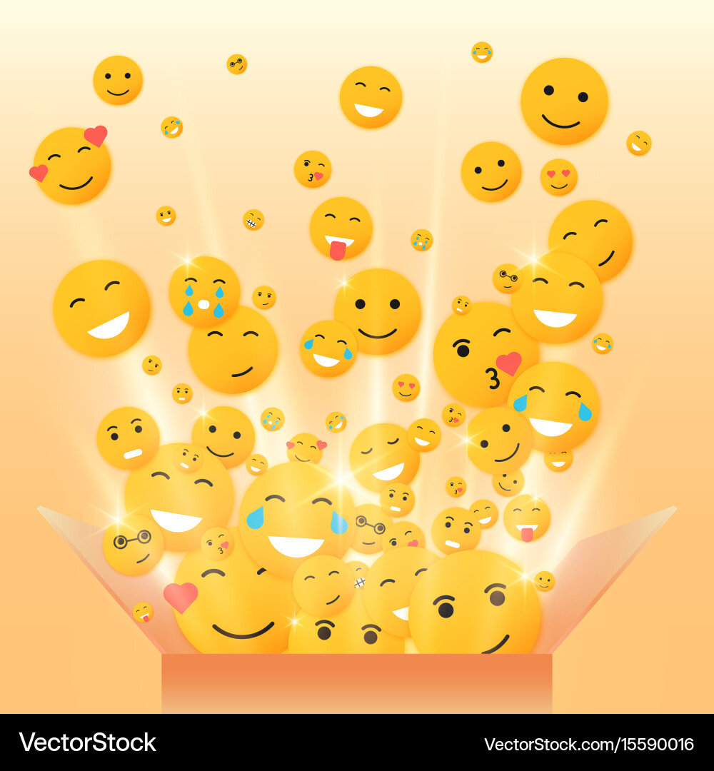 Gift box for the holiday smiley Royalty Free Vector Image