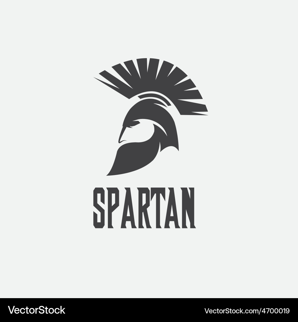Old vintage antiques spartan warrior design Vector Image