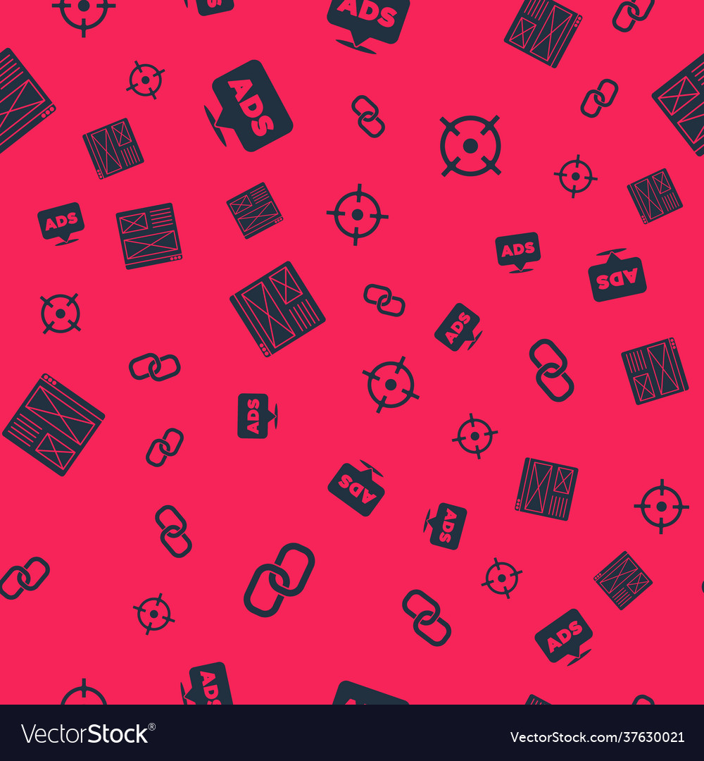 Set chain link advertising browser window Vector Image