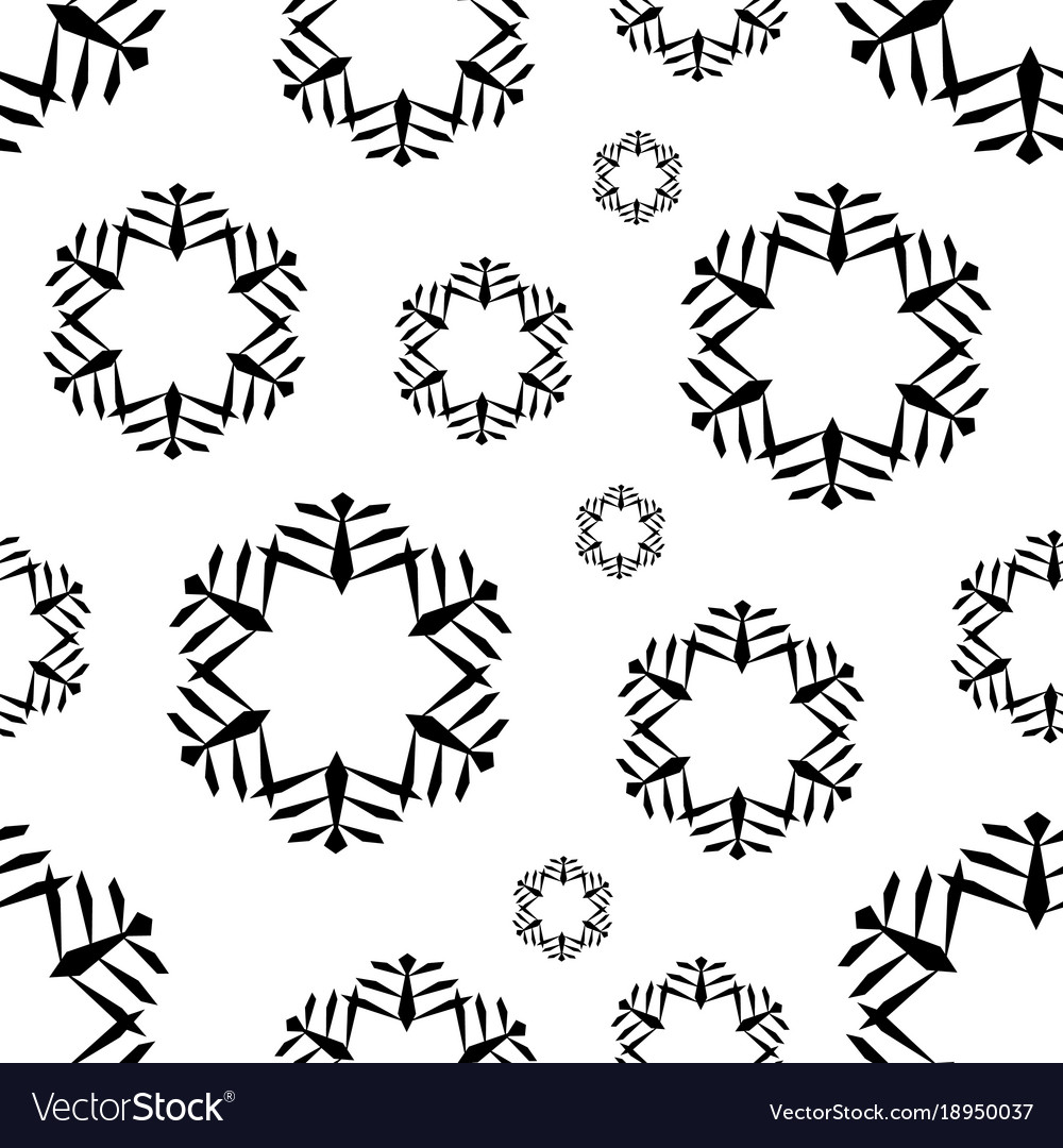 Snowflake seamless pattern Royalty Free Vector Image