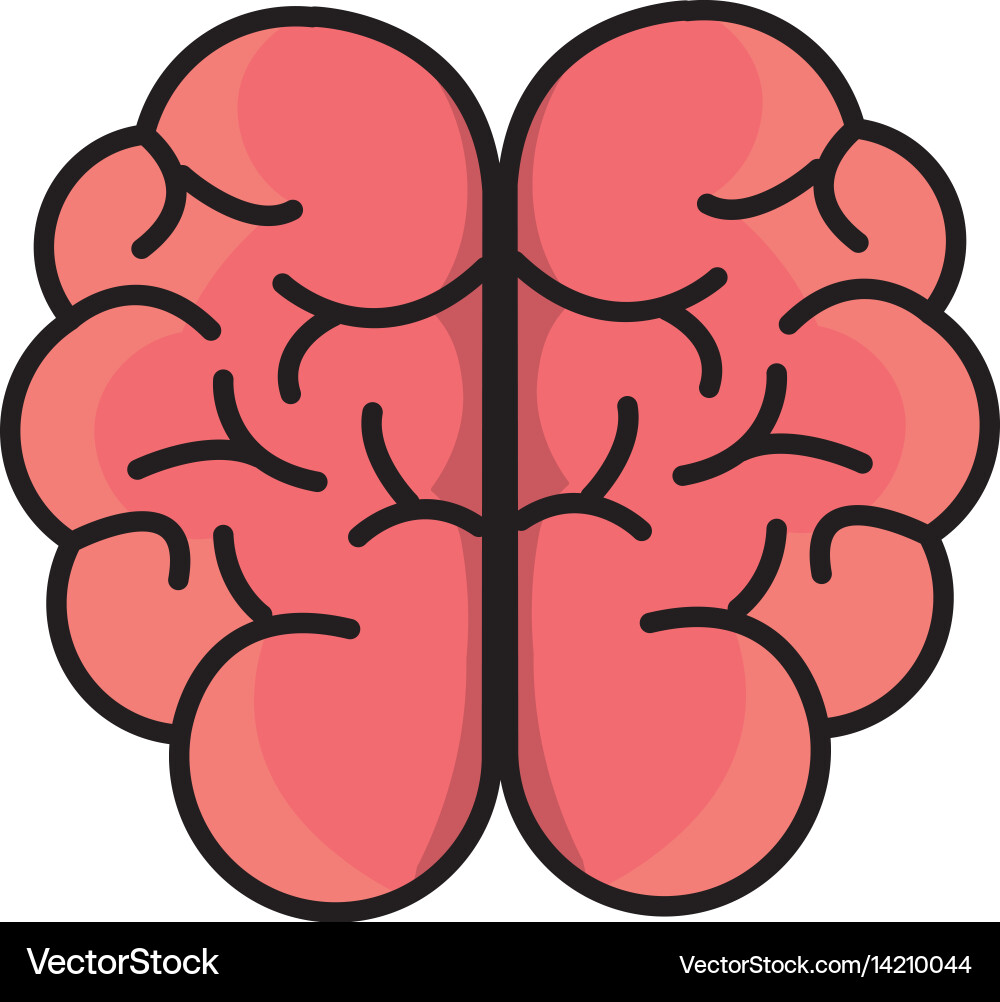 Mental health smart brain icon Royalty Free Vector Image