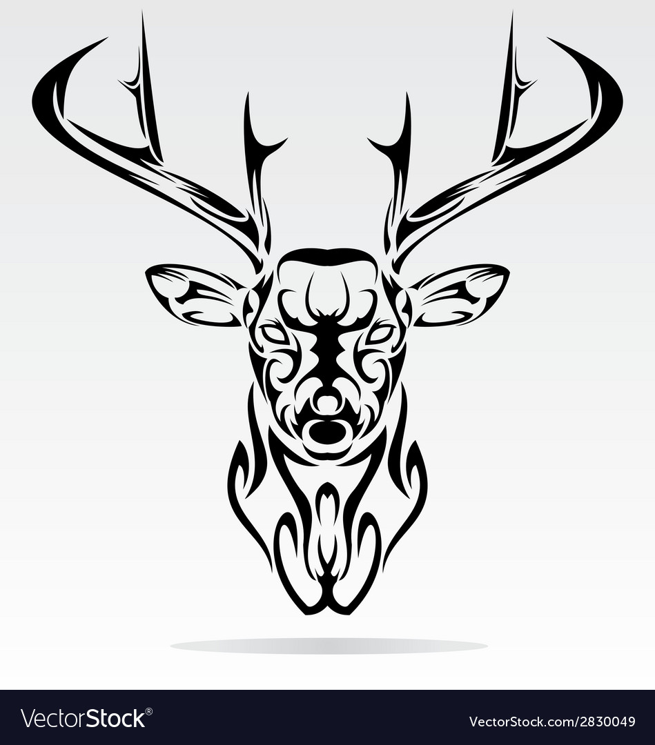 Abstract Deer Head Royalty Free Vector Image - VectorStock