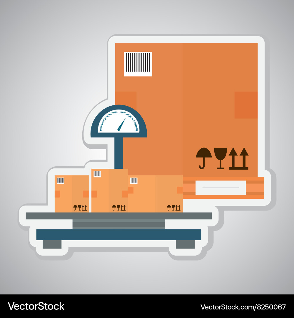 Delivery and box design Royalty Free Vector Image
