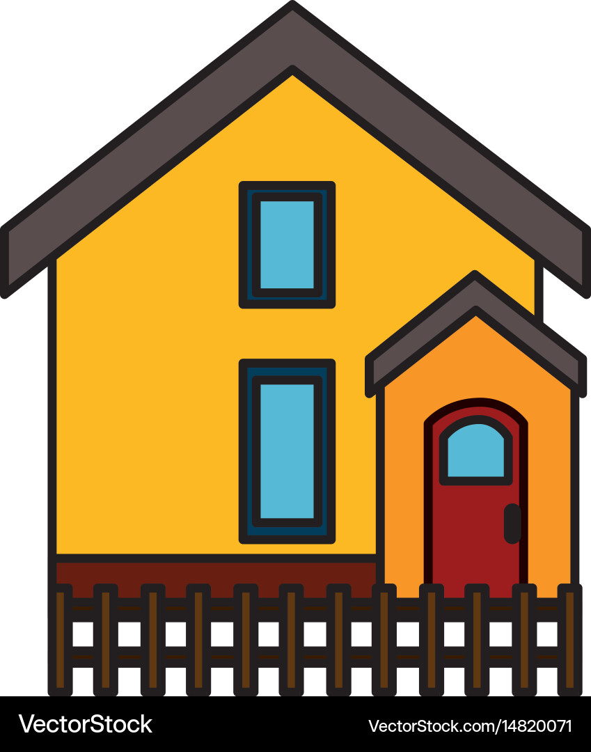 Exterior house isolated icon Royalty Free Vector Image