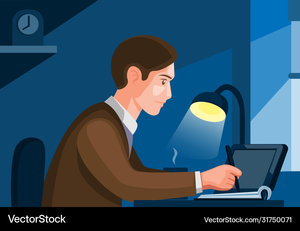People work or study from home cartoon Royalty Free Vector
