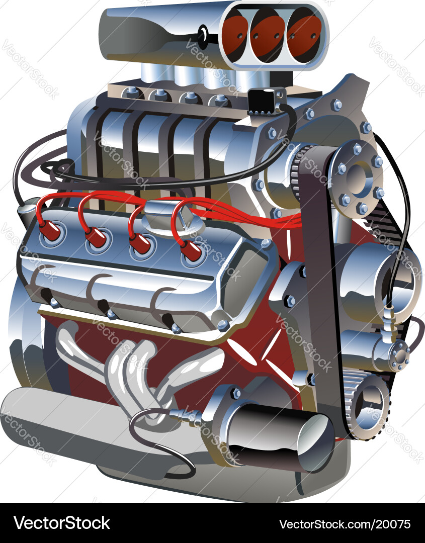 Cartoon turbo engine Royalty Free Vector Image - VectorStock