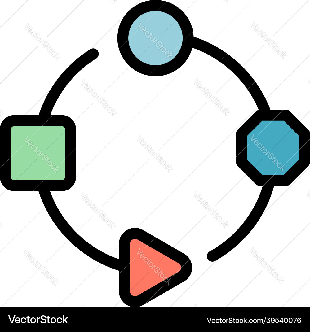 Adaptation process icon color outline Royalty Free Vector