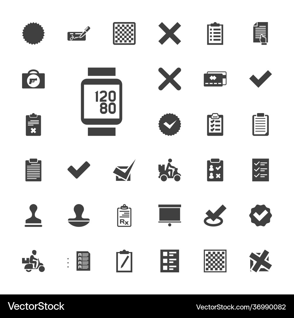 33 check icons Royalty Free Vector Image - VectorStock