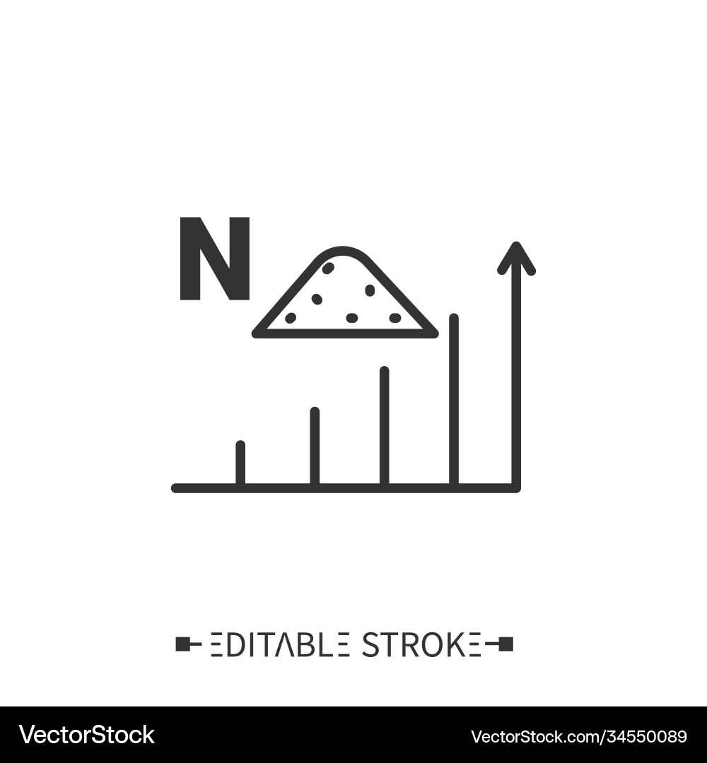 Sodium content line icon editable Royalty Free Vector Image
