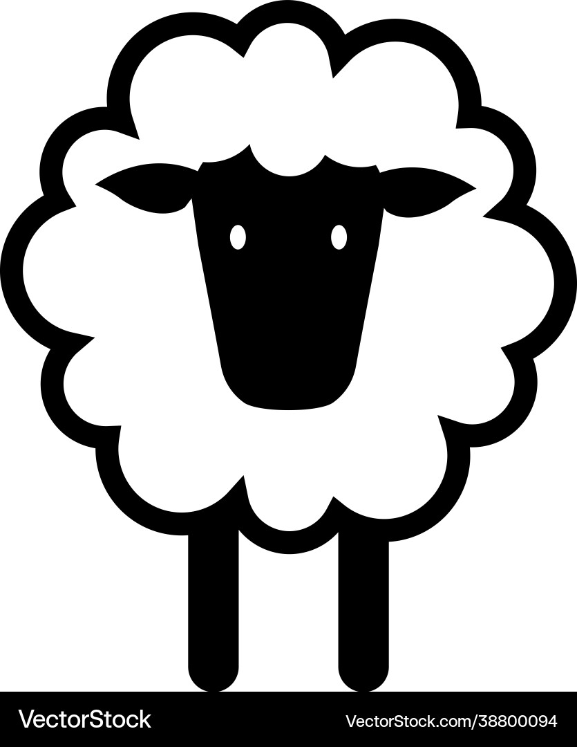 Sheep icon design template isolated Royalty Free Vector