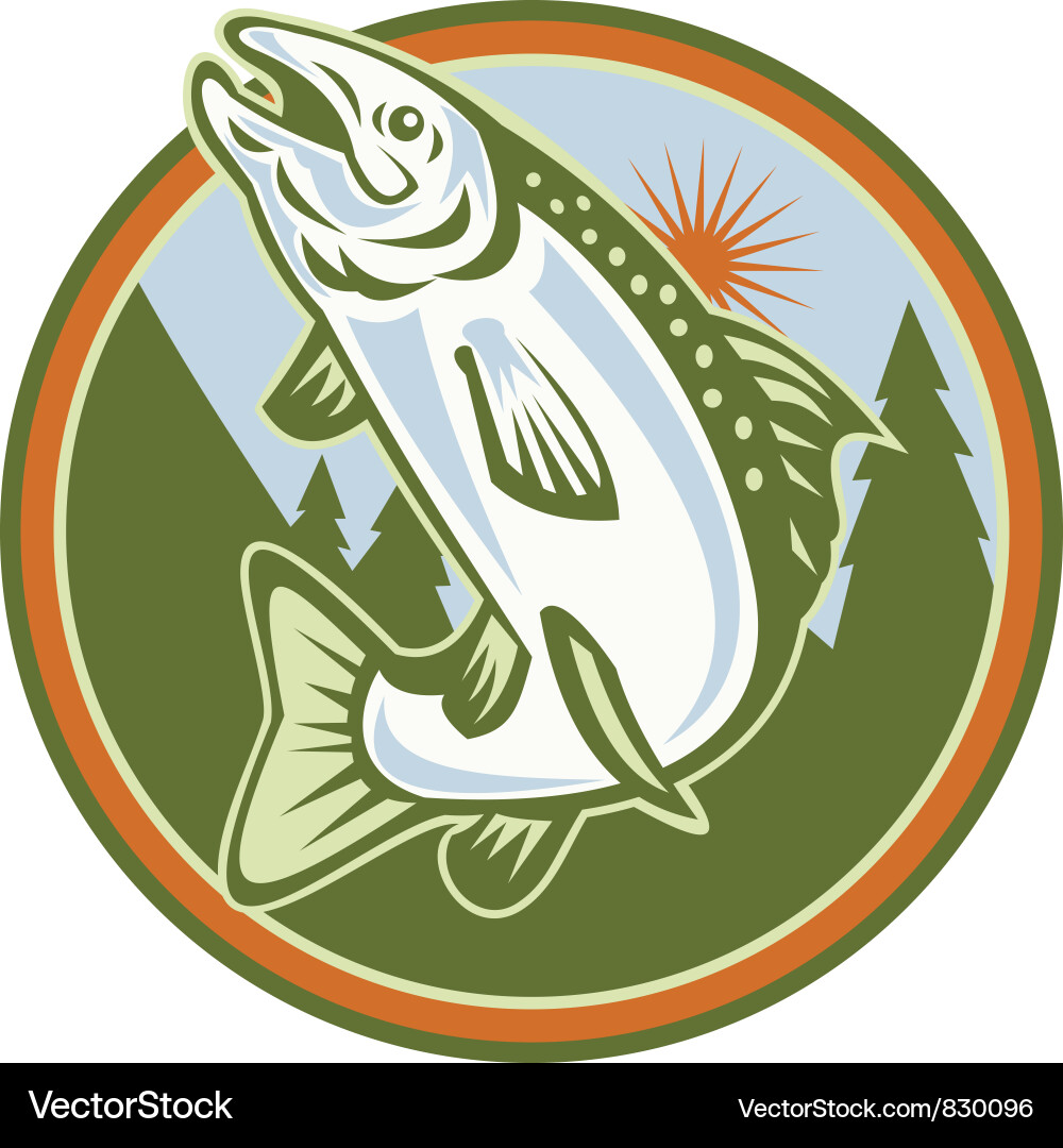 Trout Fishing Icon Royalty Free Vector Image - VectorStock
