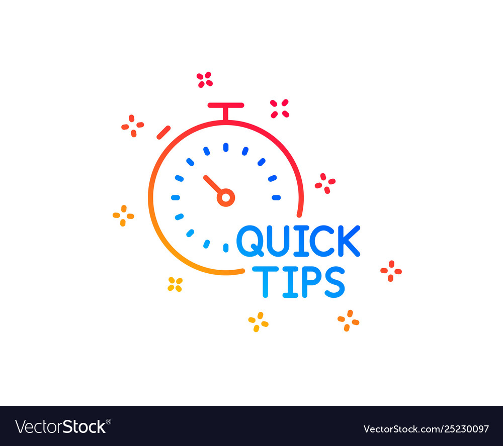 Quick tips line icon helpful tricks sign Vector Image Quick tips line icon helpful tricks sign Vector Image
