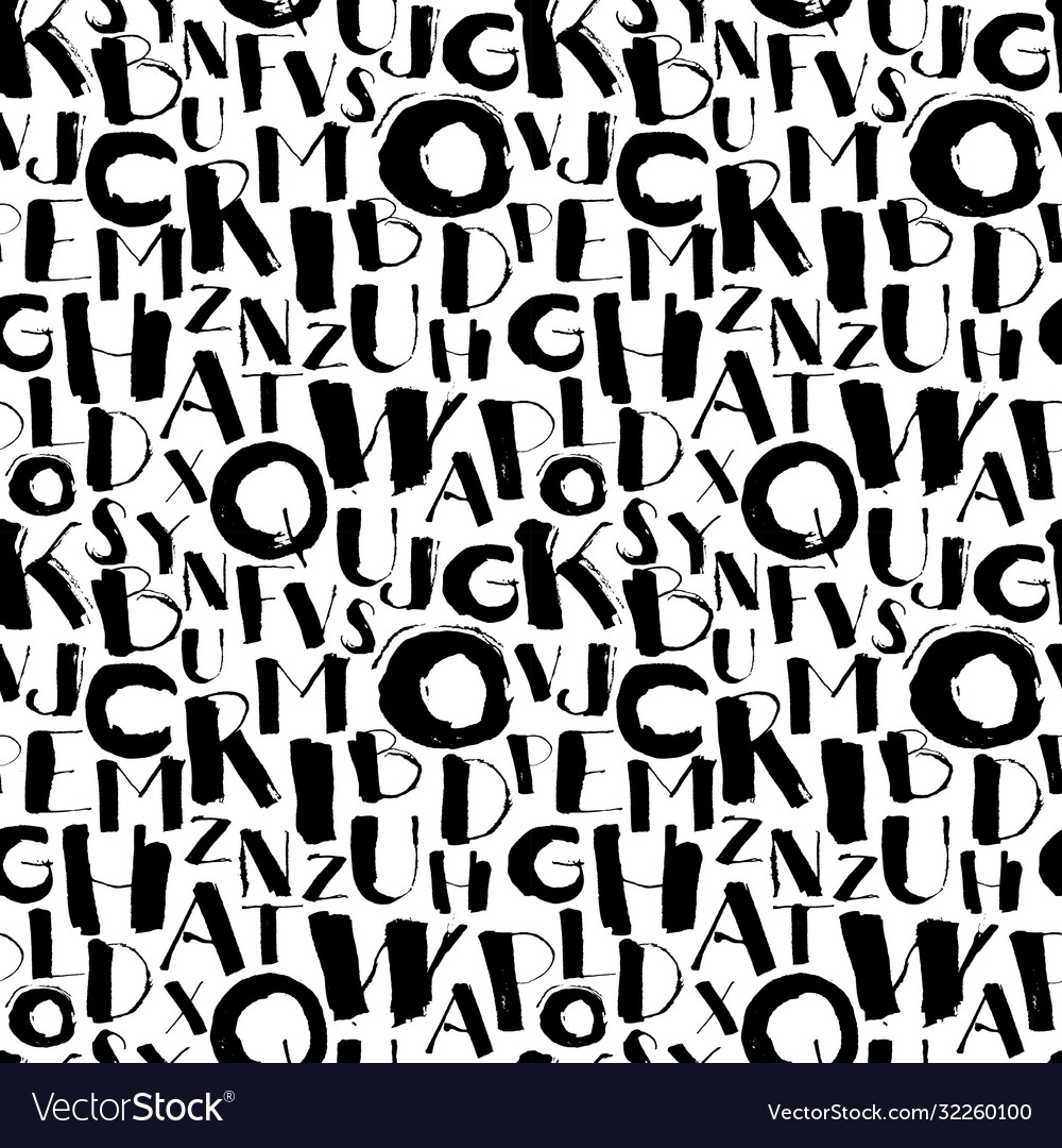 Handwritten calligraphy and lettering seamless Vector Image