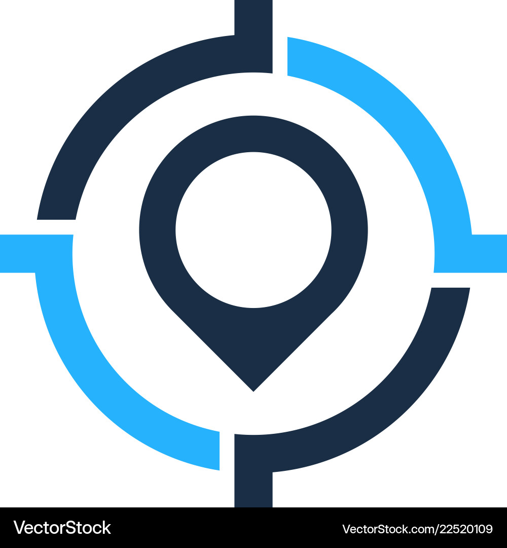 Point target logo icon design Royalty Free Vector Image