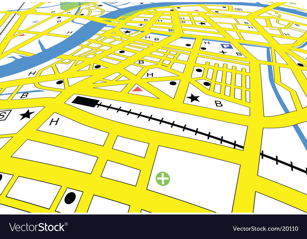 Street map Royalty Free Vector Image - VectorStock