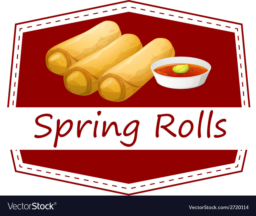 Spring rolls Royalty Free Vector Image - VectorStock