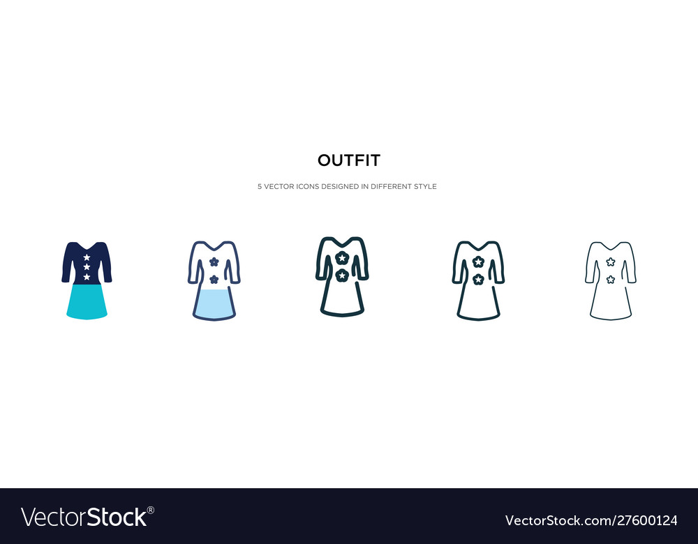 Outfit icon in different style two colored Vector Image