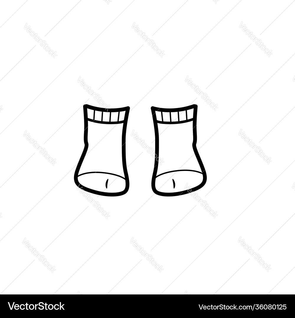 Socks outline for coloring on a white background Vector Image