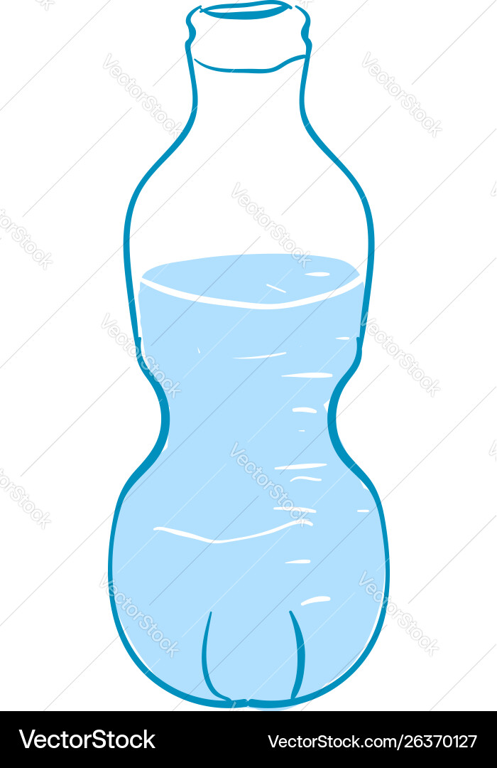 Water bottle on white background Royalty Free Vector Image