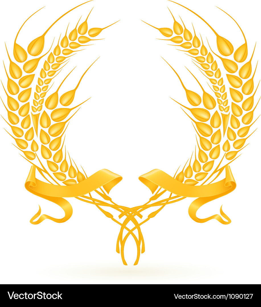 Wheat wreath Royalty Free Vector Image - VectorStock