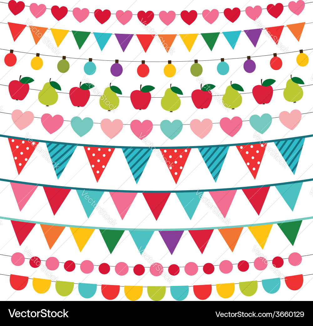 Birthday party decoration Royalty Free Vector Image