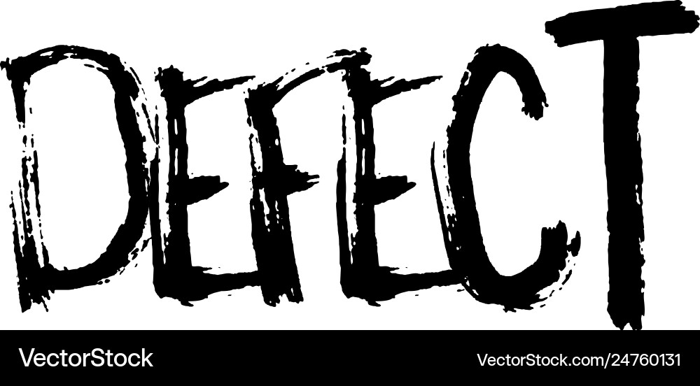 Defect stamp on white Royalty Free Vector Image