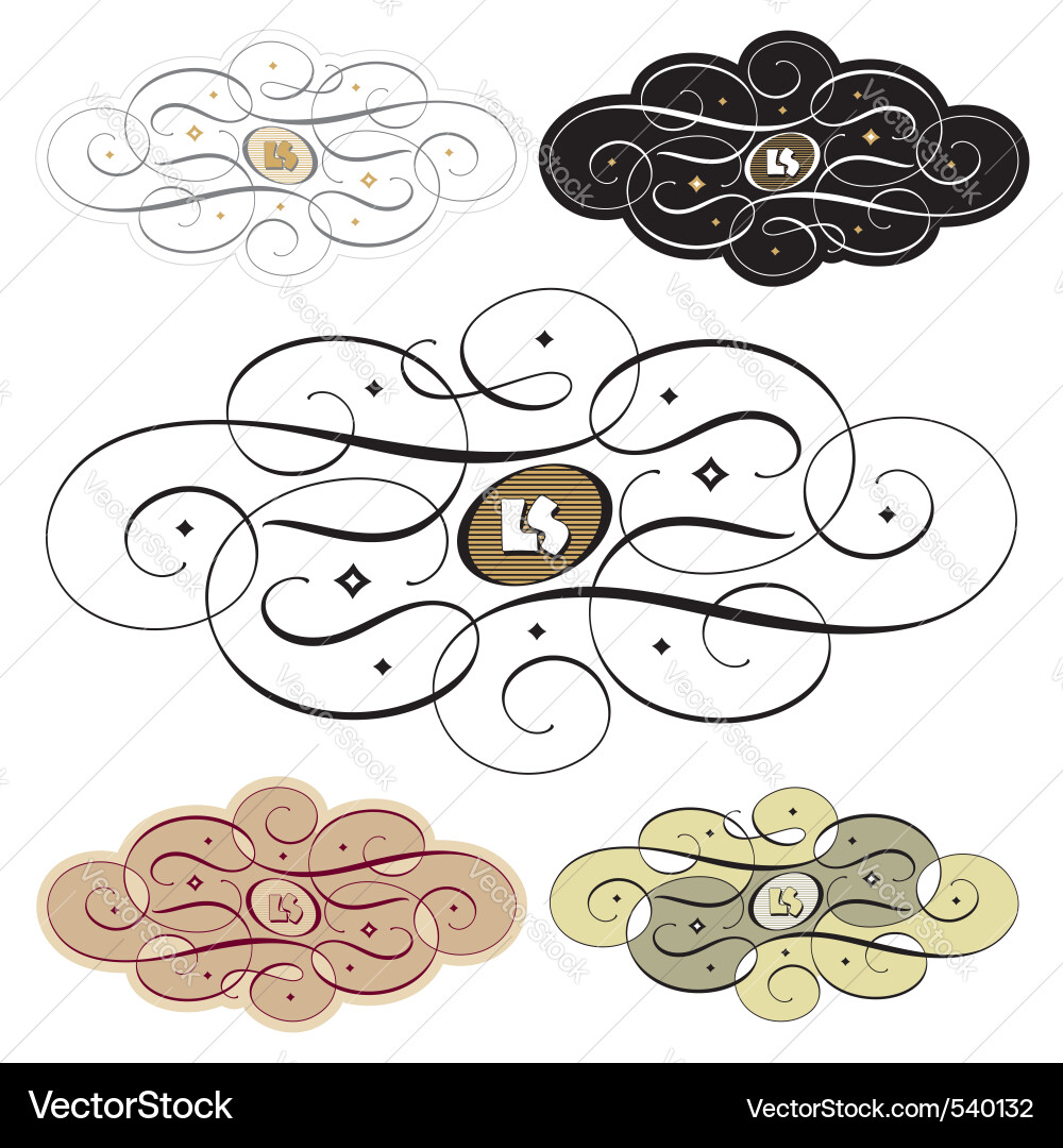 Calligraphy Swirls Vectors