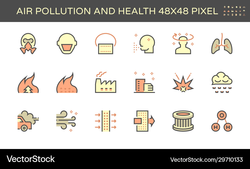 20200122 pm25 icon red Royalty Free Vector Image