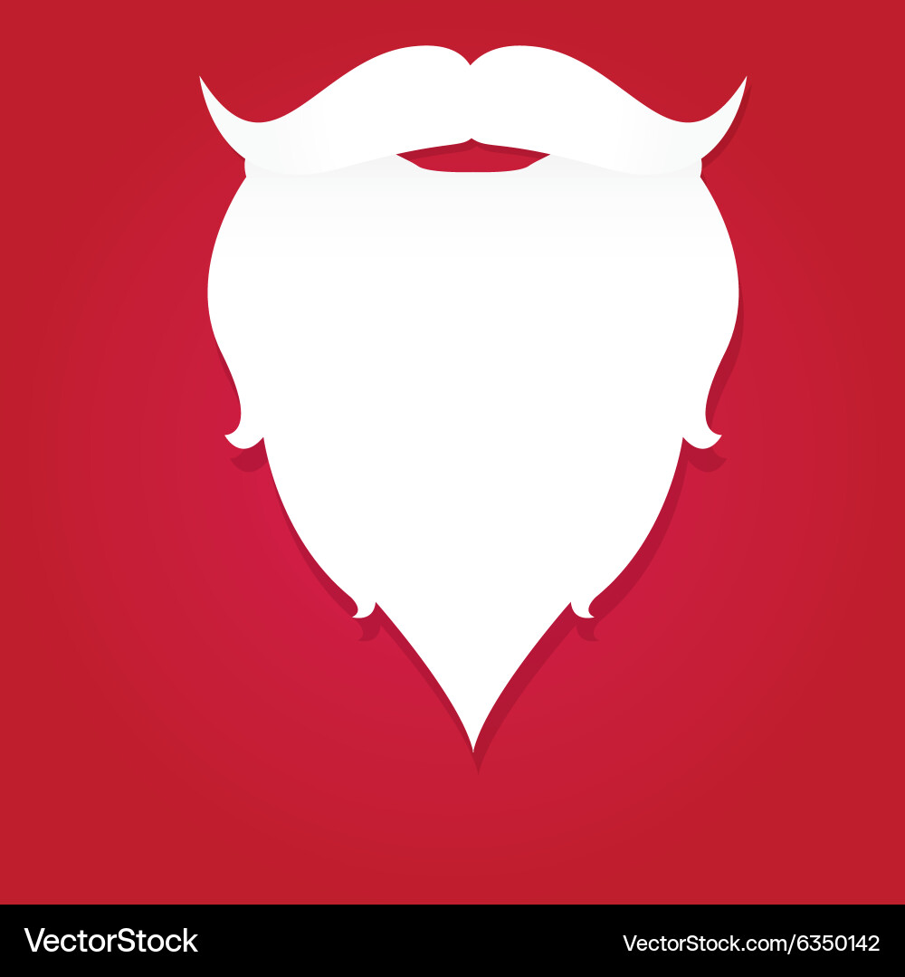 Christmas santa claus beard Royalty Free Vector Image