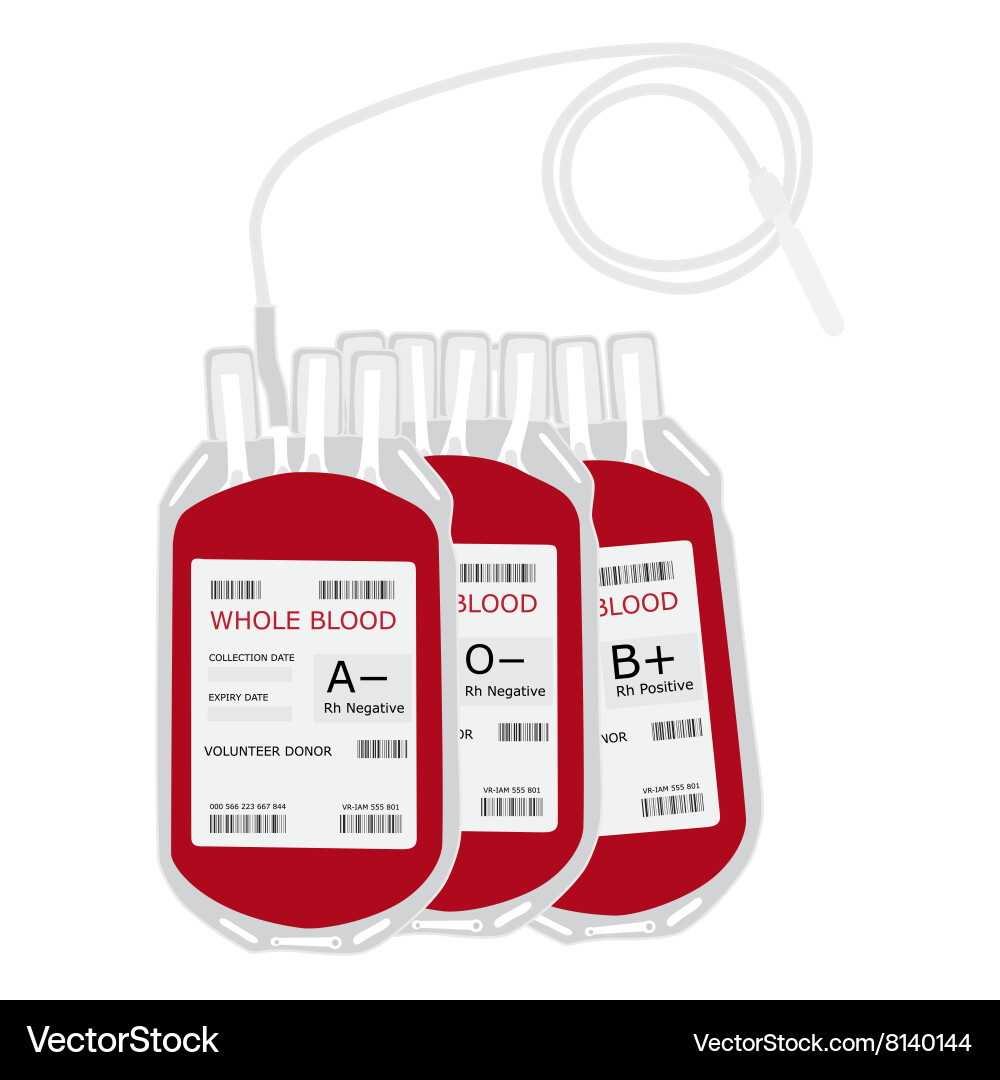 Blood bag Royalty Free Vector Image - VectorStock