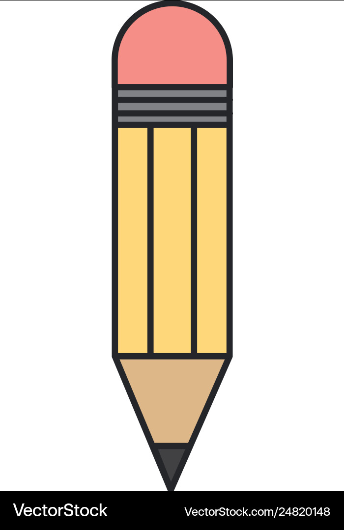 Pencil graphite supply isolated icon Royalty Free Vector