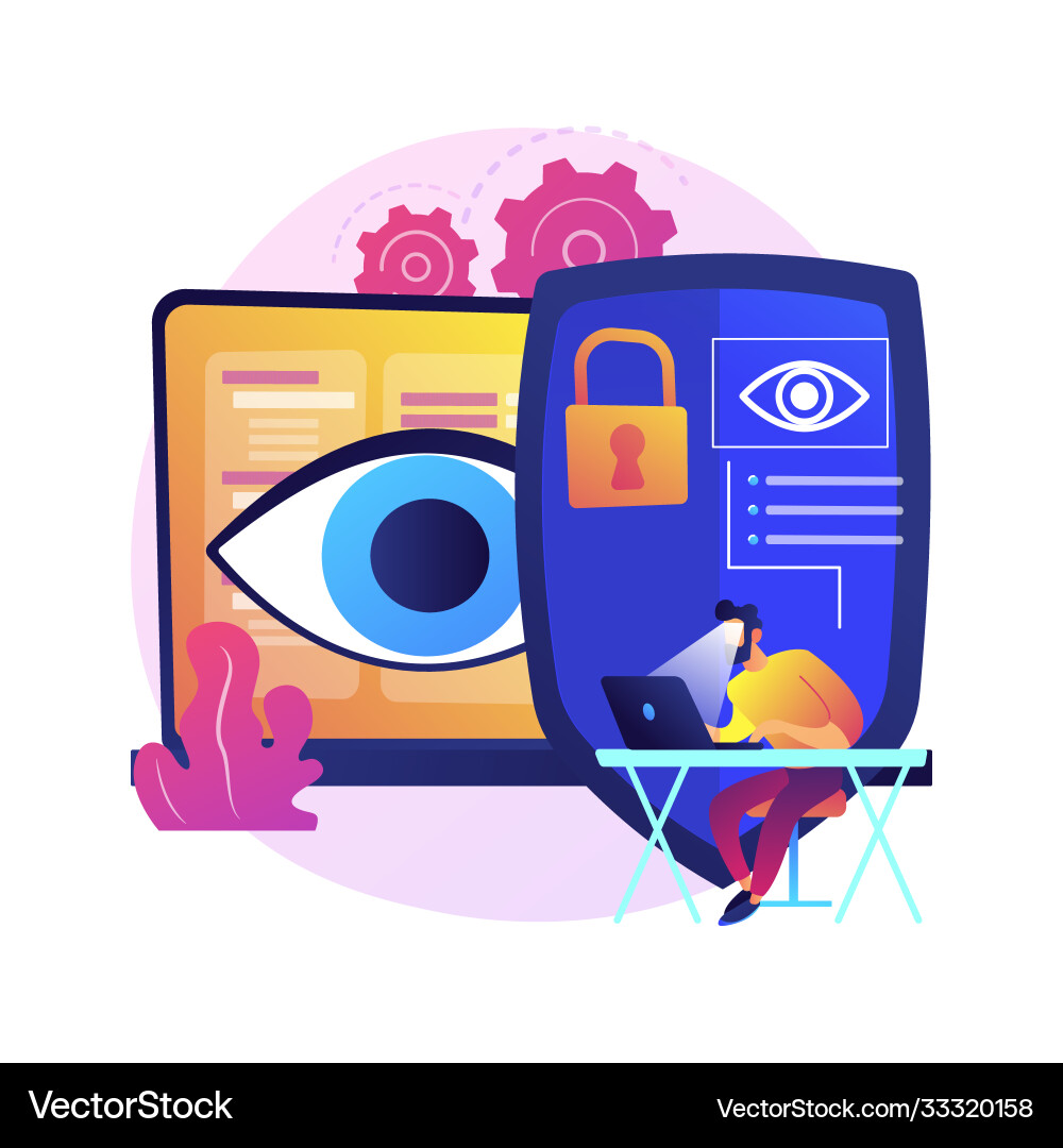 Eye tracking technology abstract concept Vector Image
