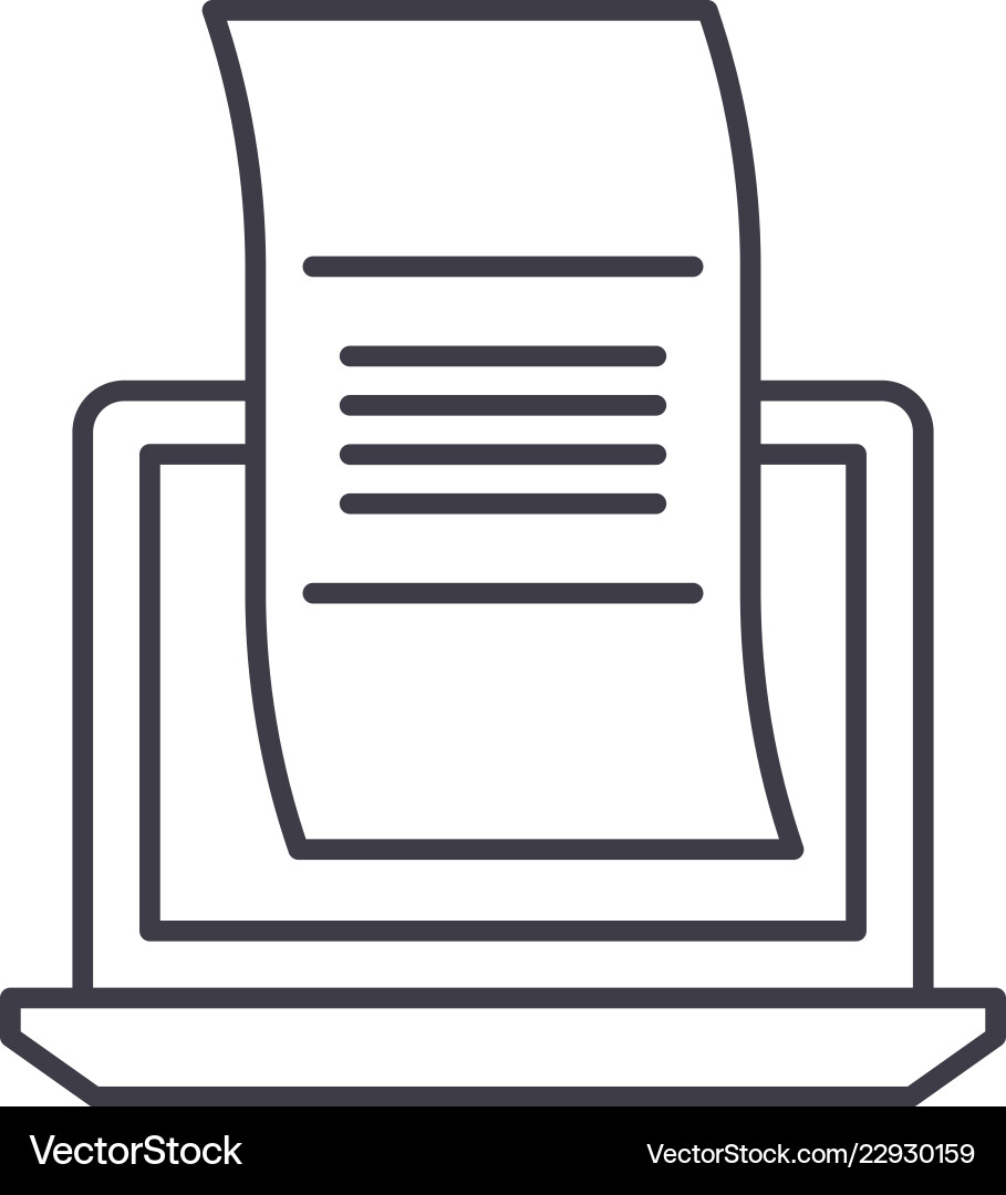 Accounting reports line icon concept Royalty Free Vector