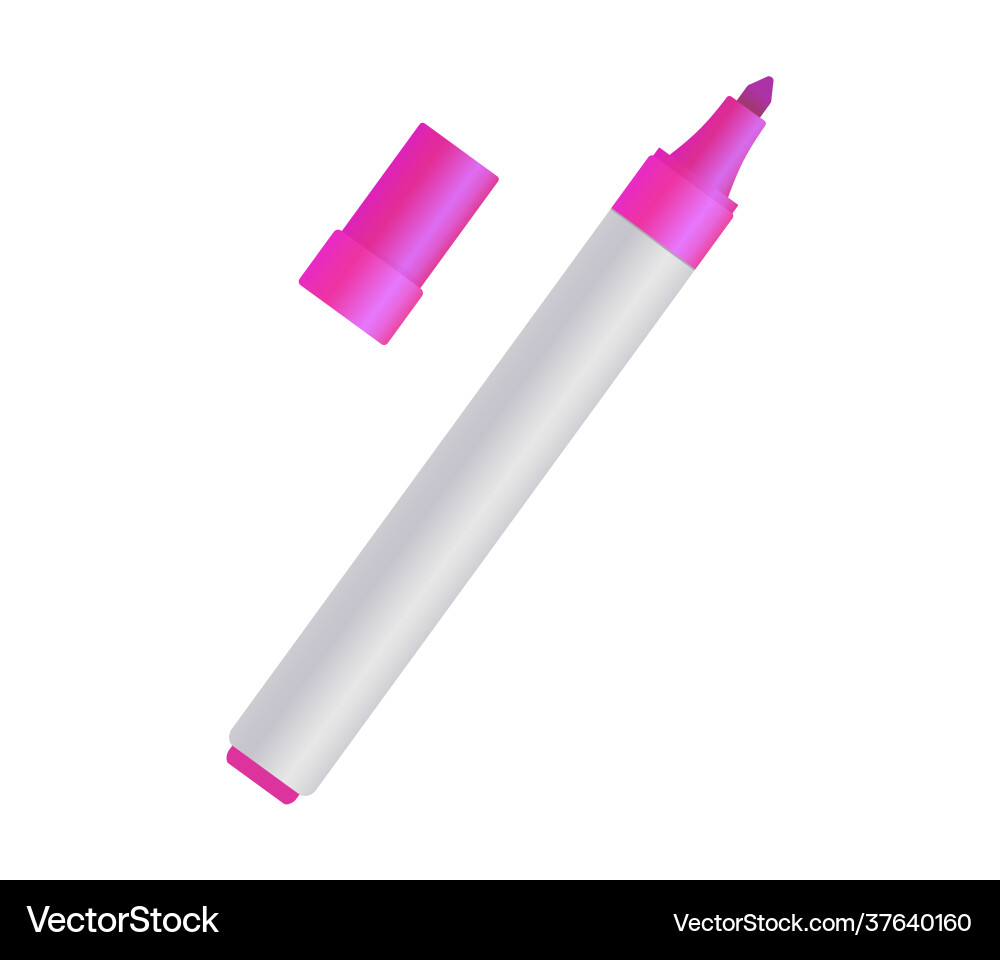 Violet felt-tip pen on white background Royalty Free Vector