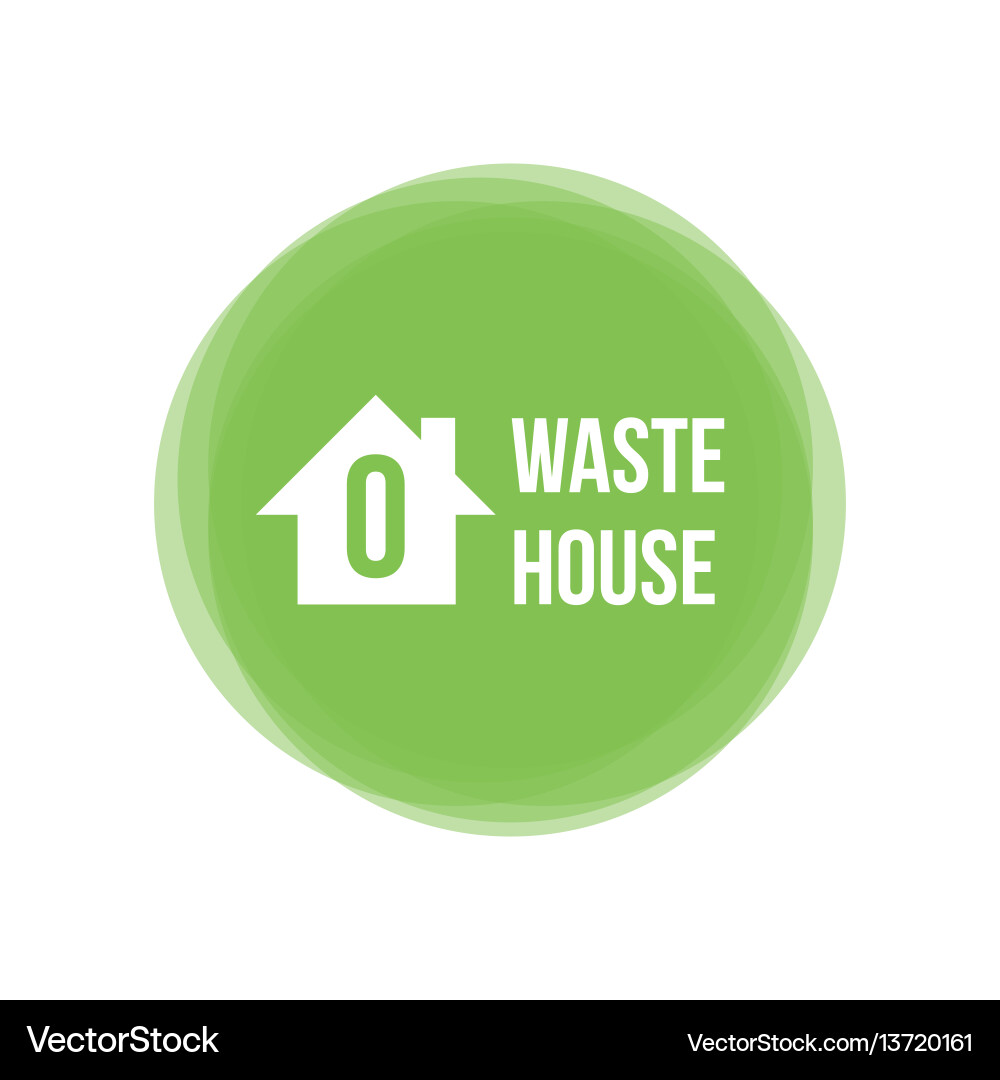 Zero waste house concept icon design element Vector Image