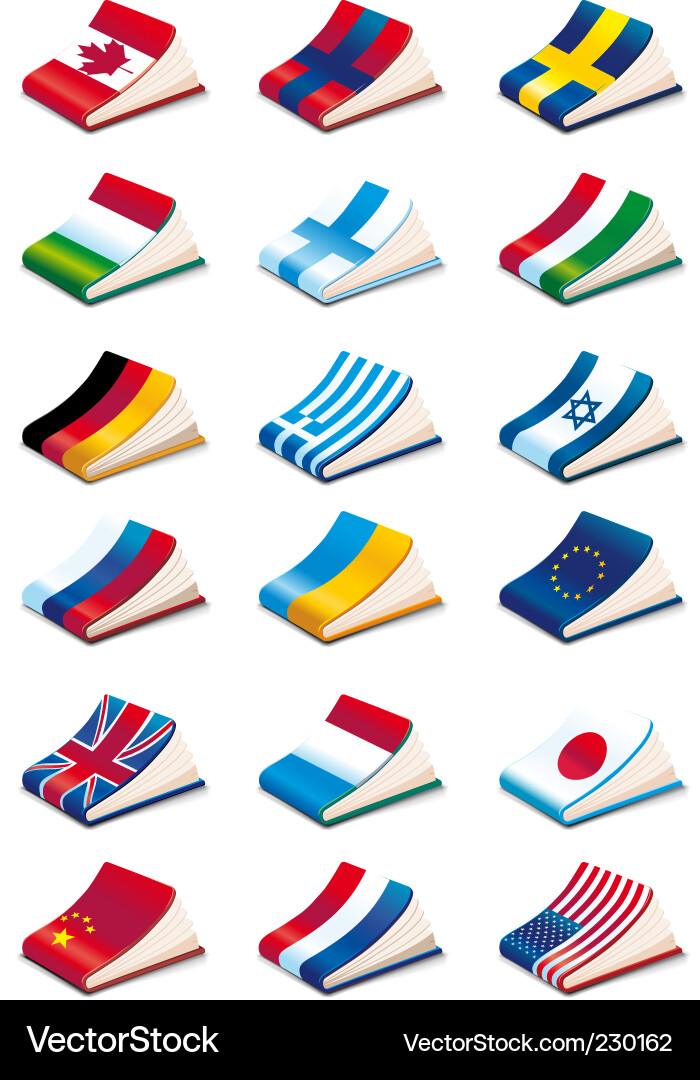 Language icons Royalty Free Vector Image - VectorStock