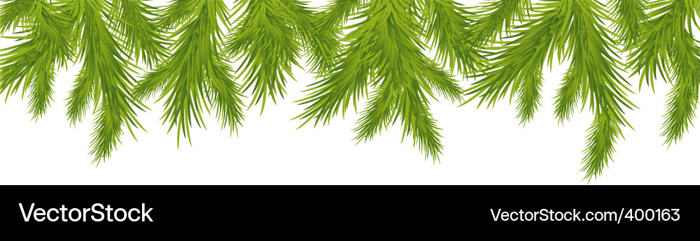 Christmas tree border Royalty Free Vector Image - VectorStock