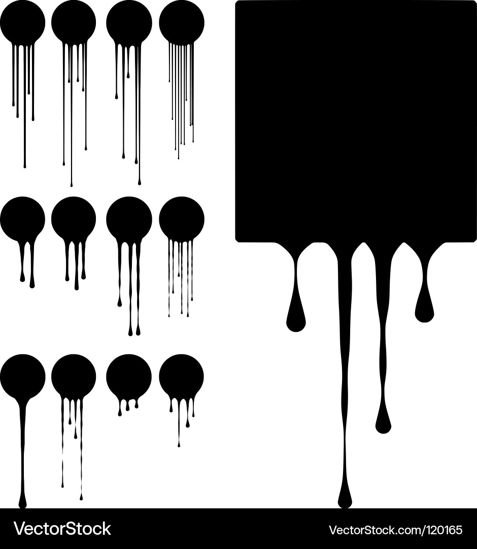 Ink drips Royalty Free Vector Image - VectorStock